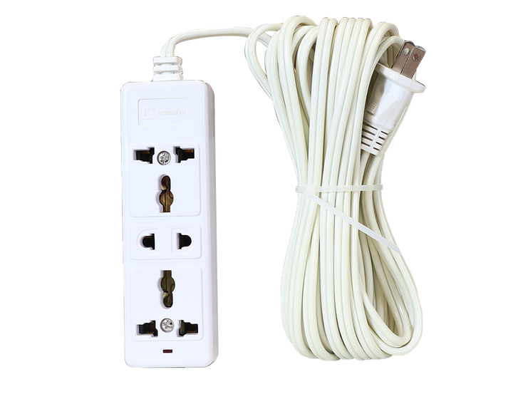 3-Gang Universal Outlet 6 Meters Extension Cord – Powerhouse Tools