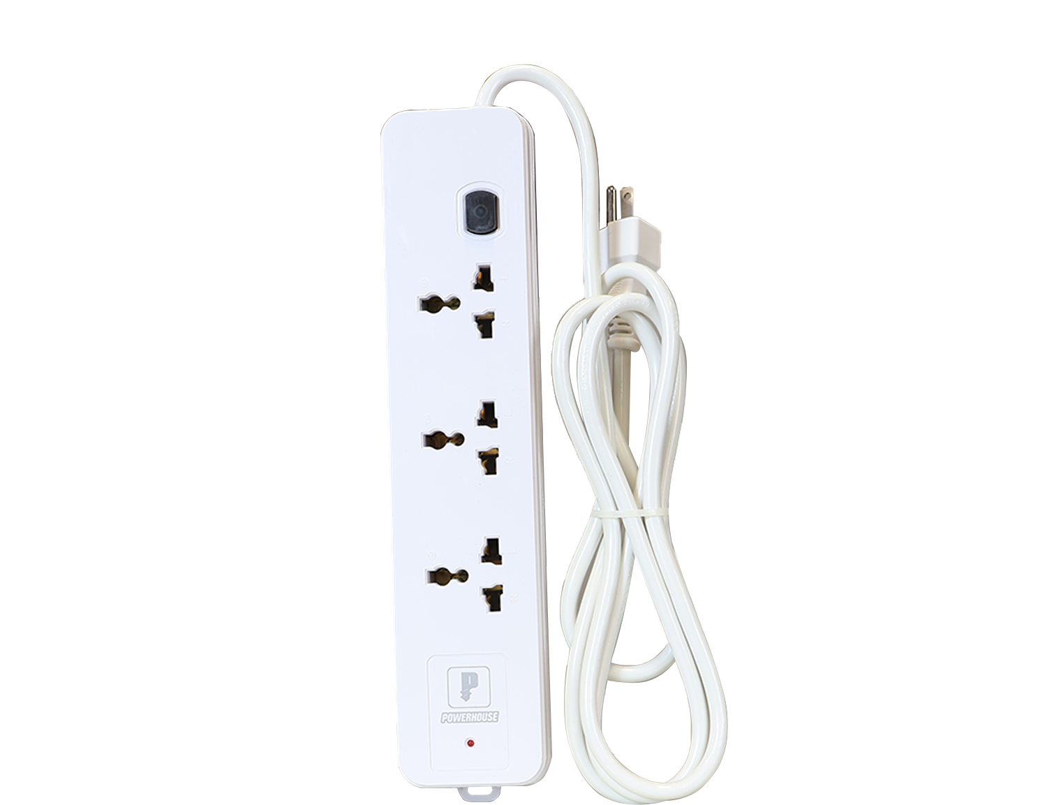 3 Gang Universal Socket Extension Cord With Single Switch And Overload Powerhouse Tools