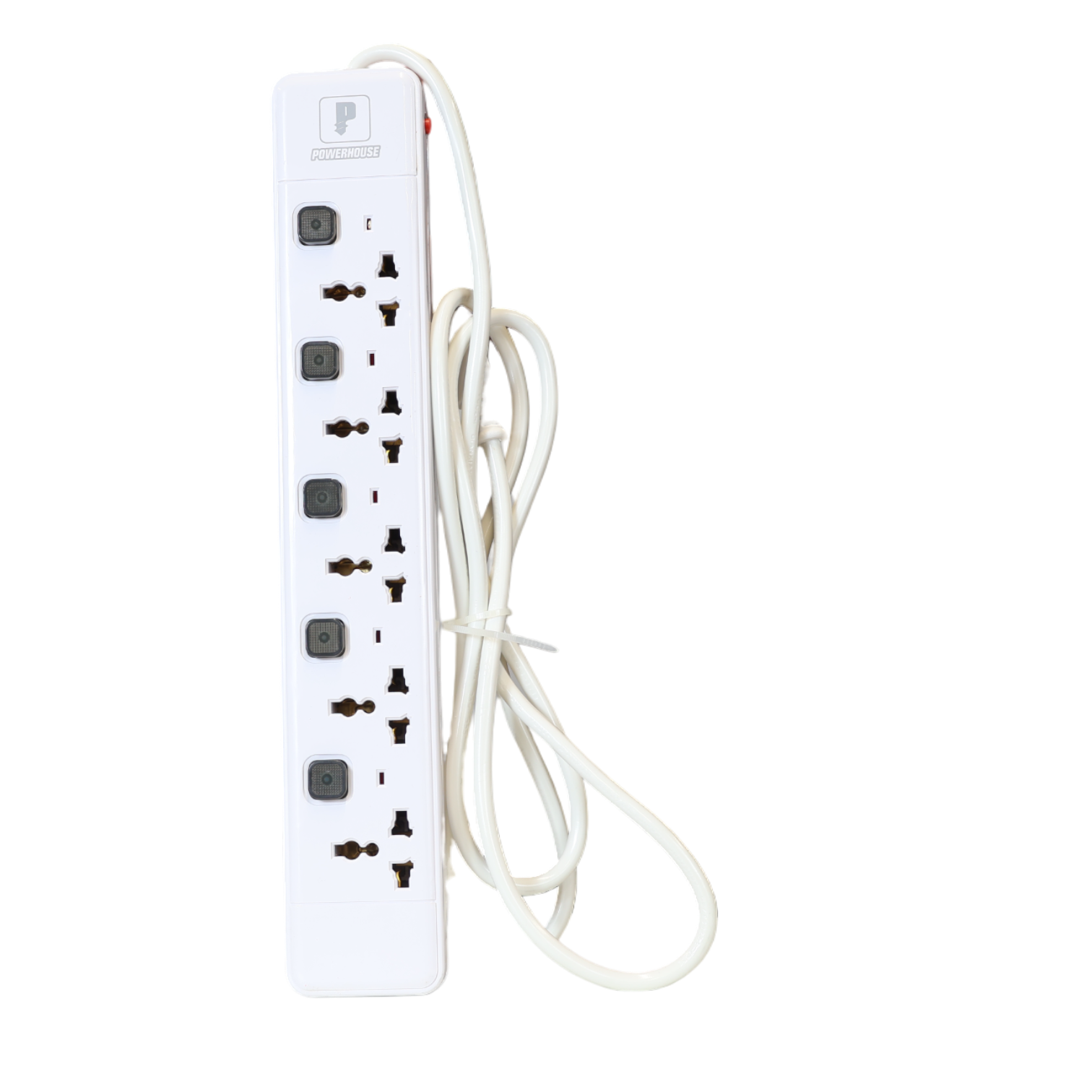 5-Gang Extension Cord w/ Individual Switch And Overload Protection ...