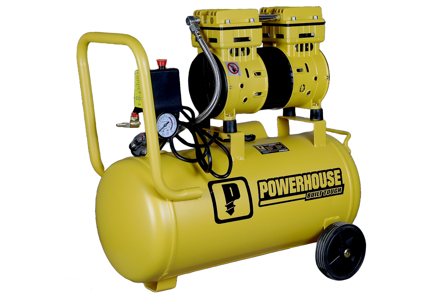 Oil and Noise Less Air Compressor 30L 1HP – Powerhouse Tools