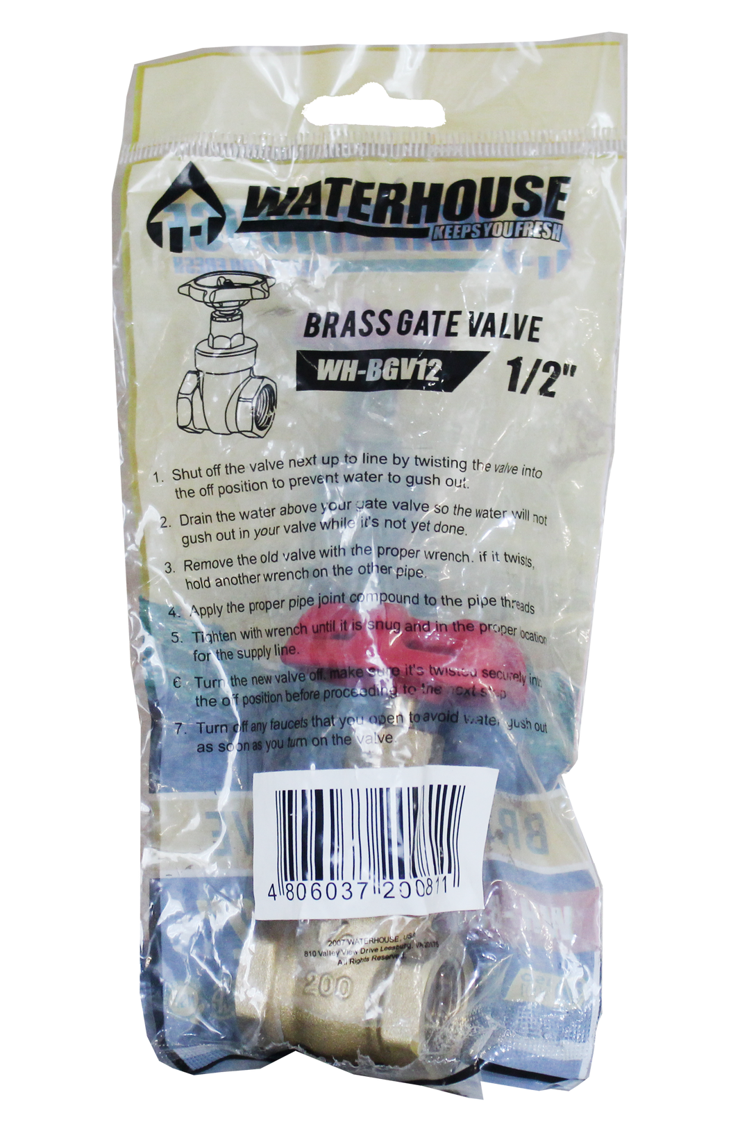 Brass Gate Valve 1/2" (275g) – Powerhouse Tools