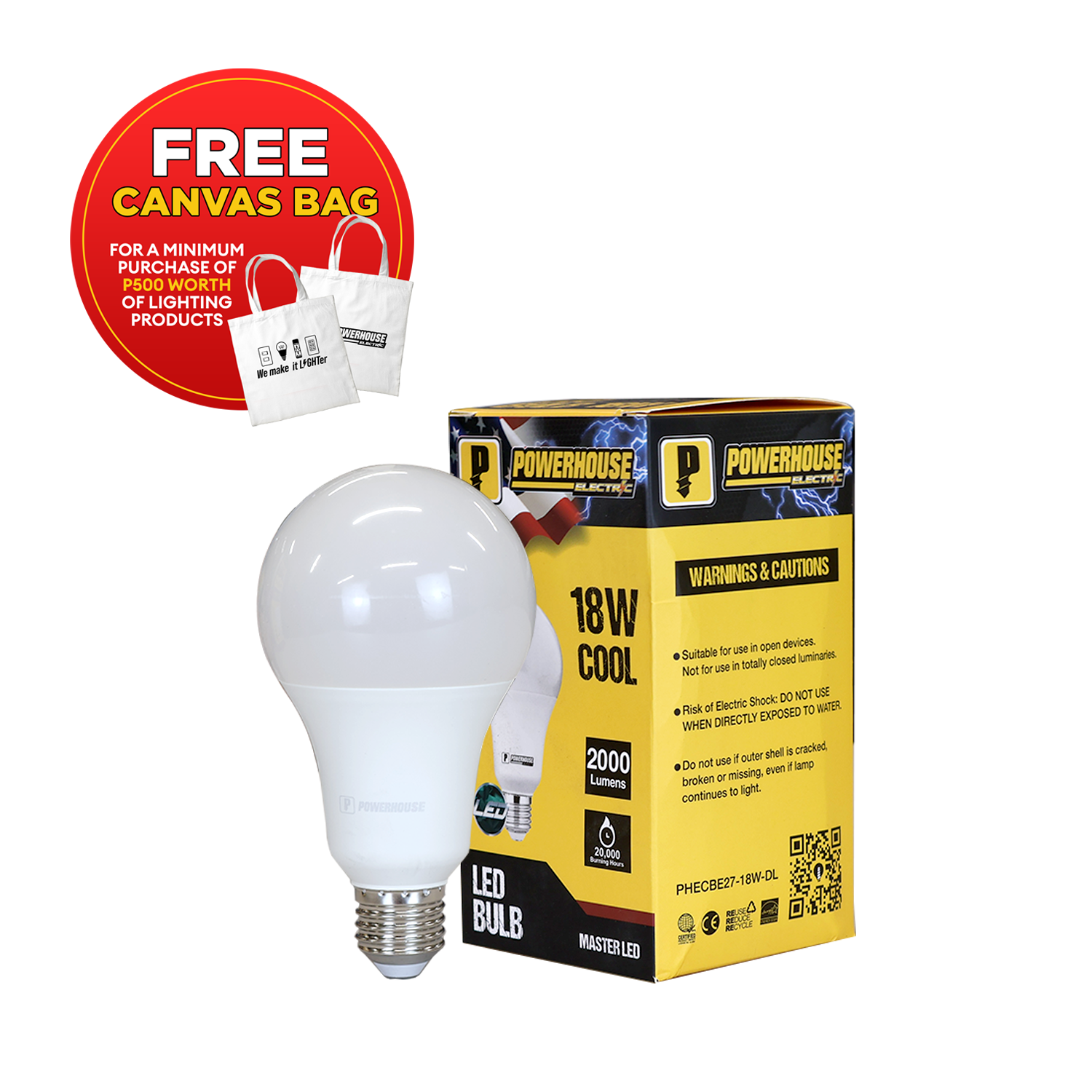 Powerhouse LED Classic Bulb 18W Daylight - Bright & Efficient ...