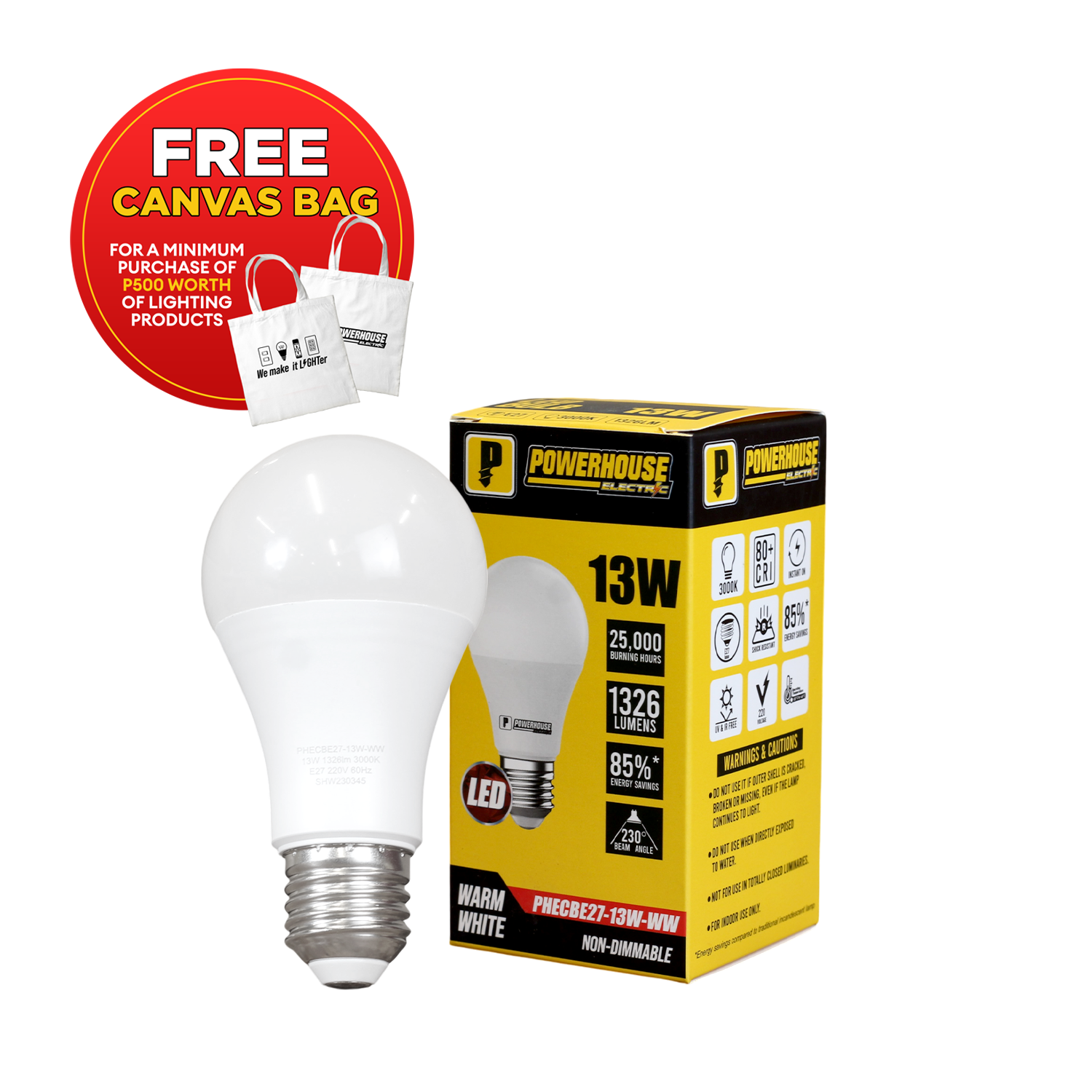 LED Classic Bulb Warm White 13W – Powerhouse Tools