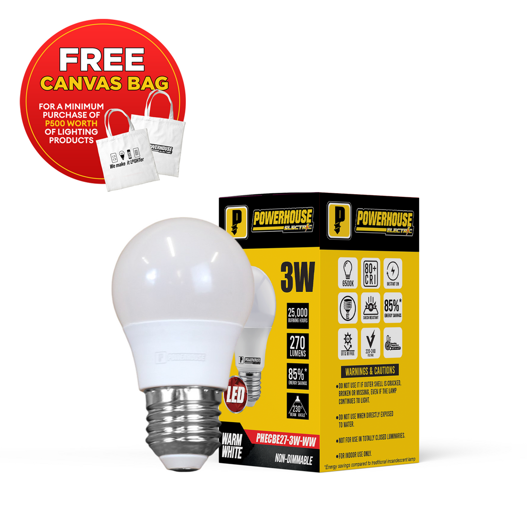 LED Classic Bulb Warm White 3W – Powerhouse Tools