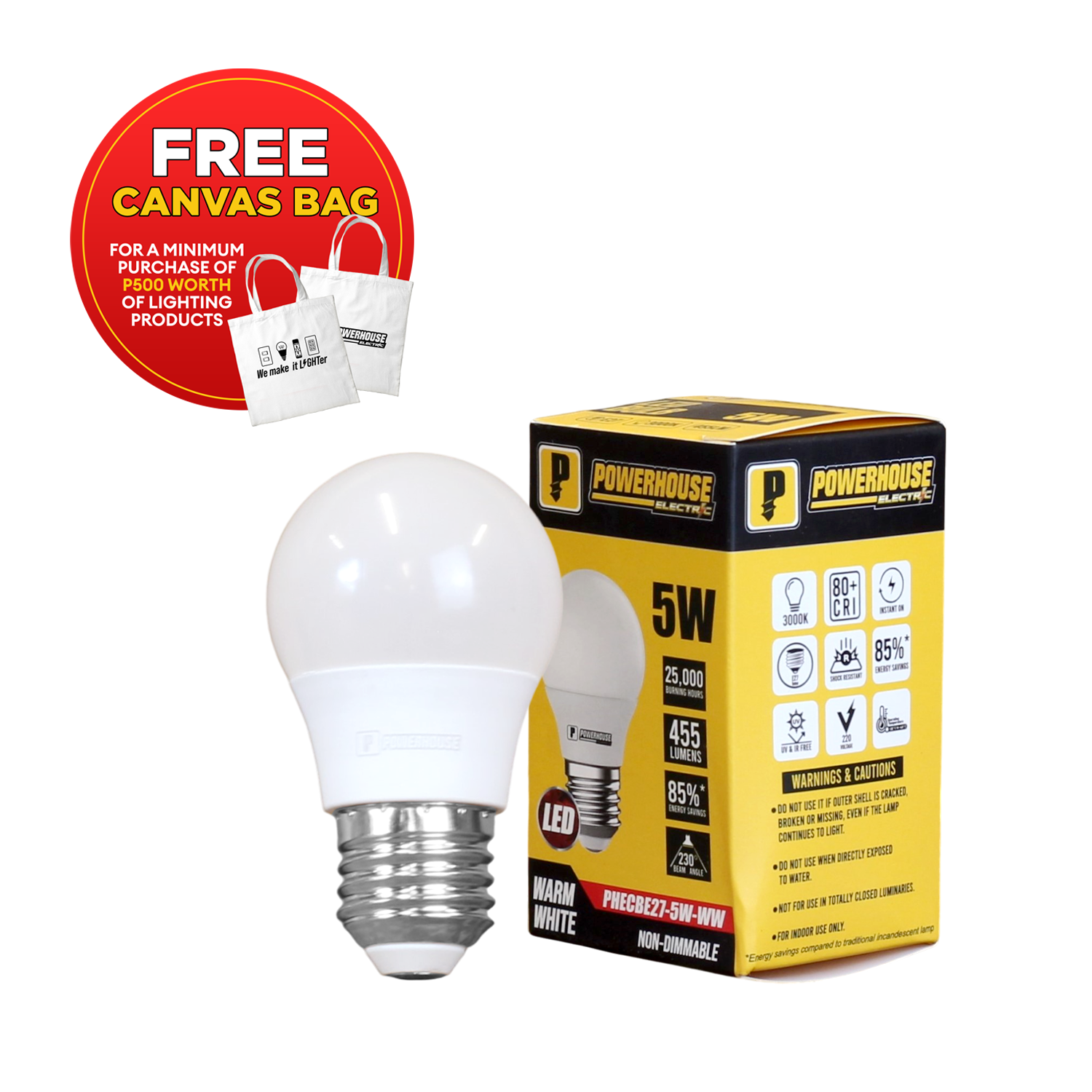 LED Classic Bulb Warm White 5W – Powerhouse Tools