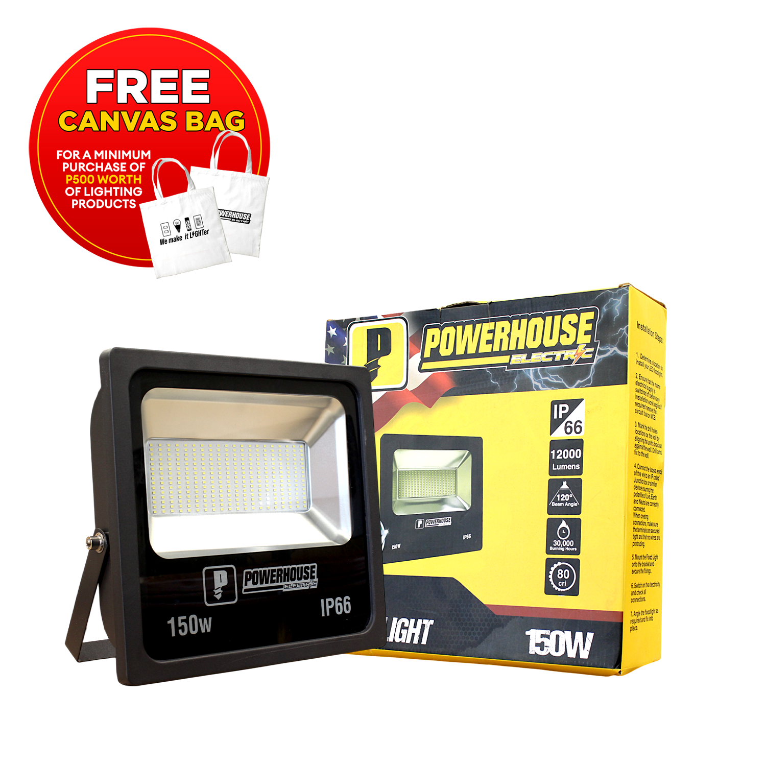 LED Flood Light 150W Daylight – Powerhouse Tools
