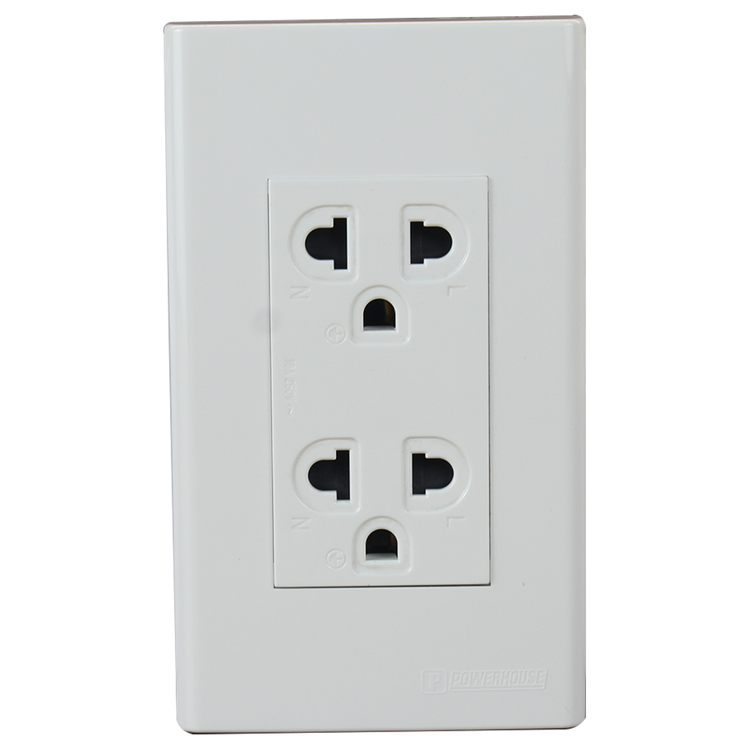 3 Gang Plate w/ Duplex Universal Outlet w/ Ground 1pc – Powerhouse Tools