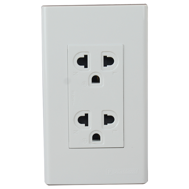 3 Gang Plate w/ Duplex Universal Outlet w/ Ground 1pc – Powerhouse Tools