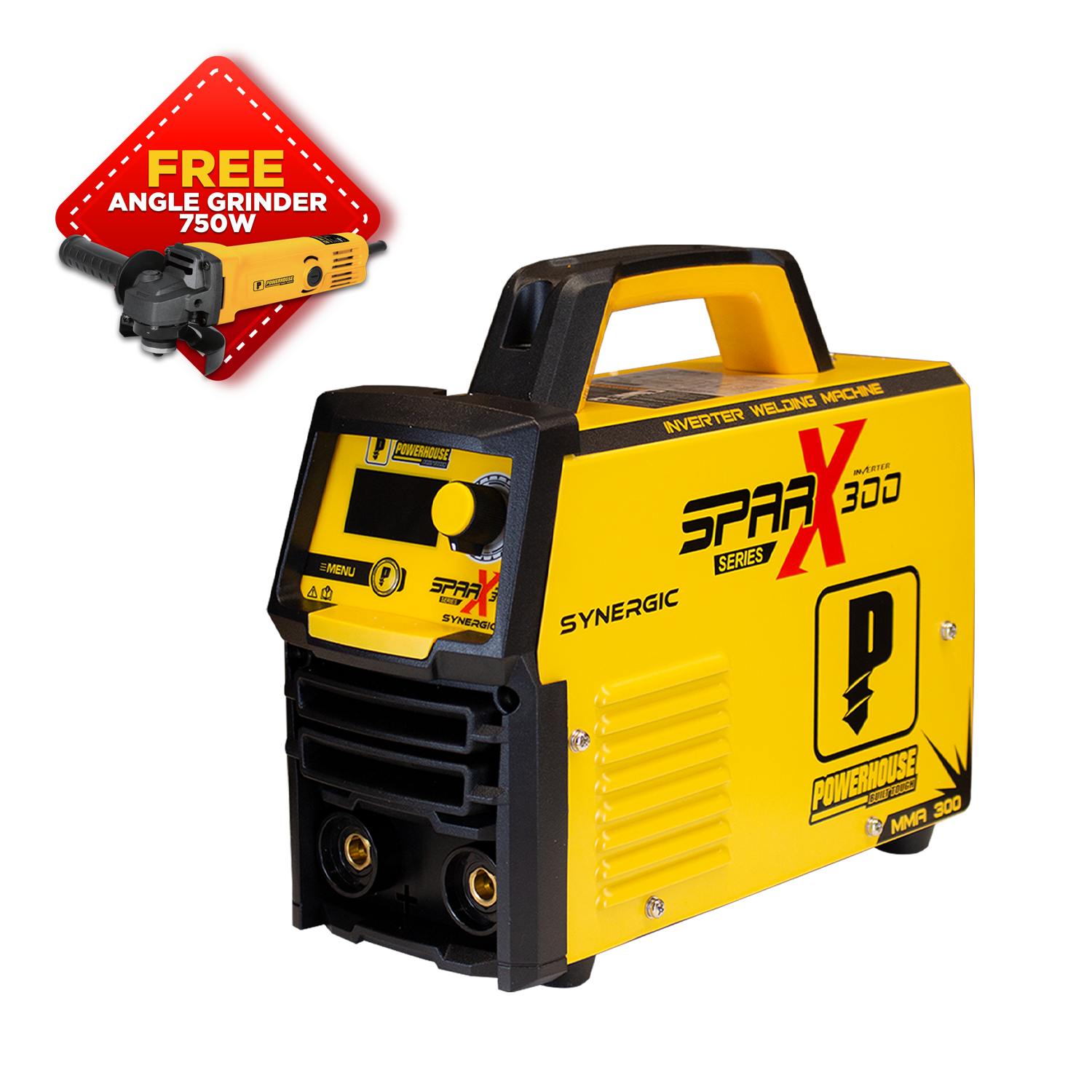 SparX Series MMA-300 with Free Angle Grinder 750W – Powerhouse Tools