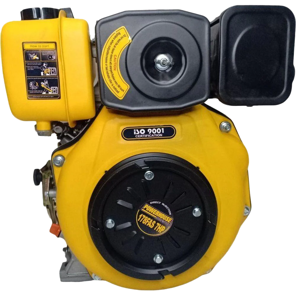 Diesel Low Speed Engine 1,800RPM 7HP PWH-178FAS LO-SPD (100% Copper ...